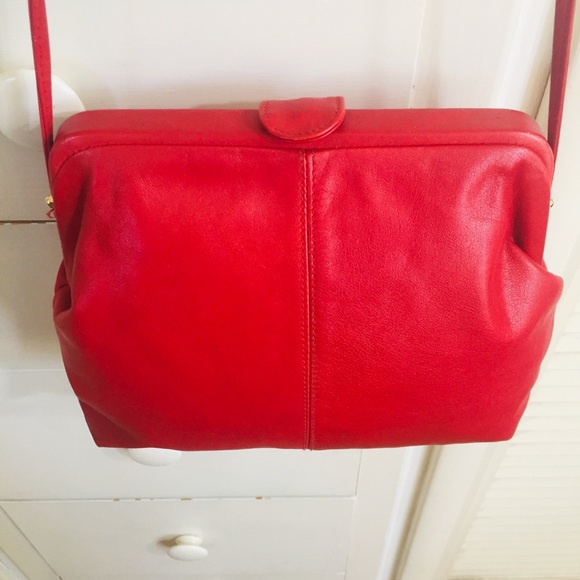 Vintage | Bags | Vintage Red Leather Cross Body Purse | Poshmark